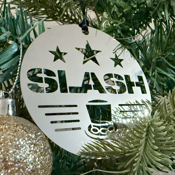 Slash Logo Silver Etched Ornament – Slash Merch
